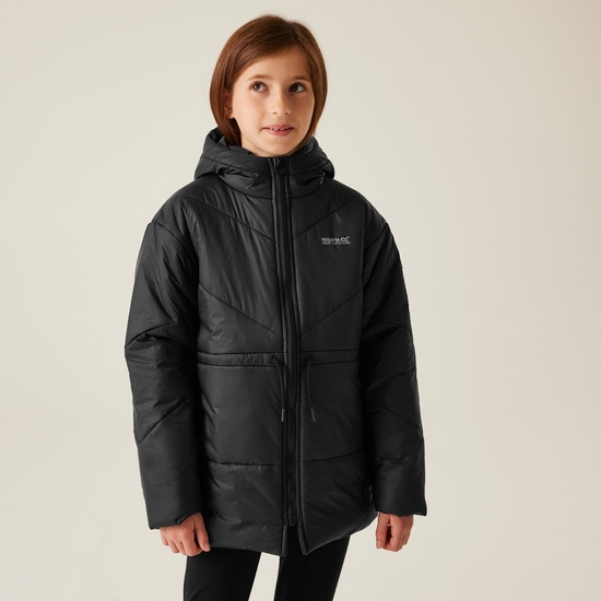 Kids' Rurie Quilted Jacket - Black | Regatta