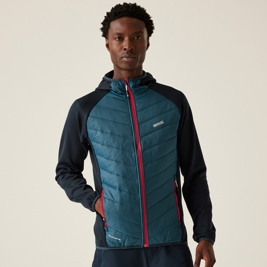 Mens Andreson Viii Hybrid Jacket Moonlight Denim Navy Danger Red