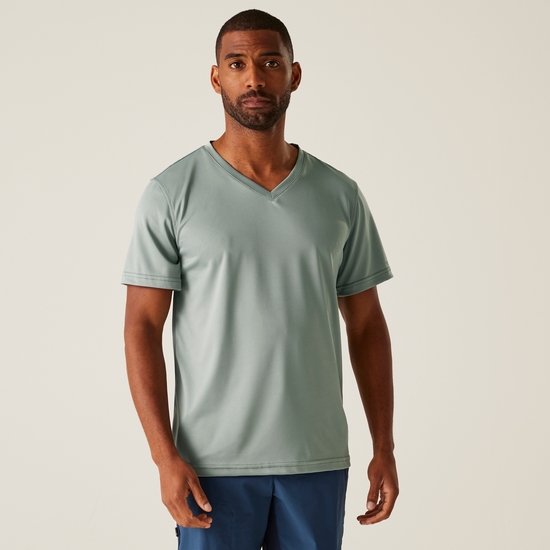 Męska koszulka Fingal V-Neck - Lodowy błękit | Regatta PL