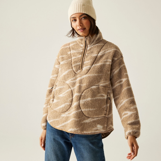 Women's Frankie Borg Half Zip Fleece - Beige | Regatta