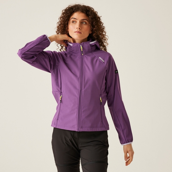 Women's Bourda Softshell Jacket - Sunset Purple Lilac Frost Citron Lime ...