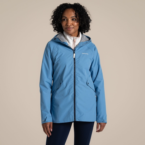 light blue waterproof jacket