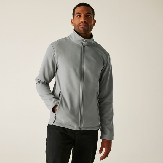 Men's Ascender 2 Layer Softshell Jacket - Mineral Grey Black | Regatta